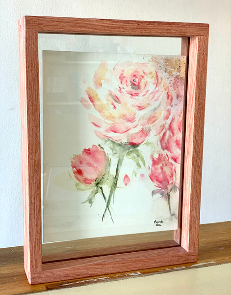 A4 Floating Frame, Rose Wood – My Starlings (Pty) Ltd